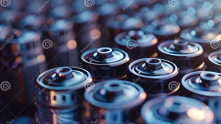 Innovative Energy Solutions in a Close-up of a Lithium-ion Cell Pack ...