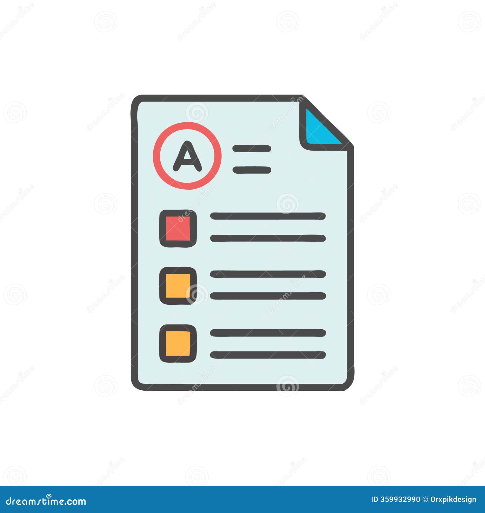 Innovative Exam Answer Sheet Icon Stock Illustration - Illustration of ...