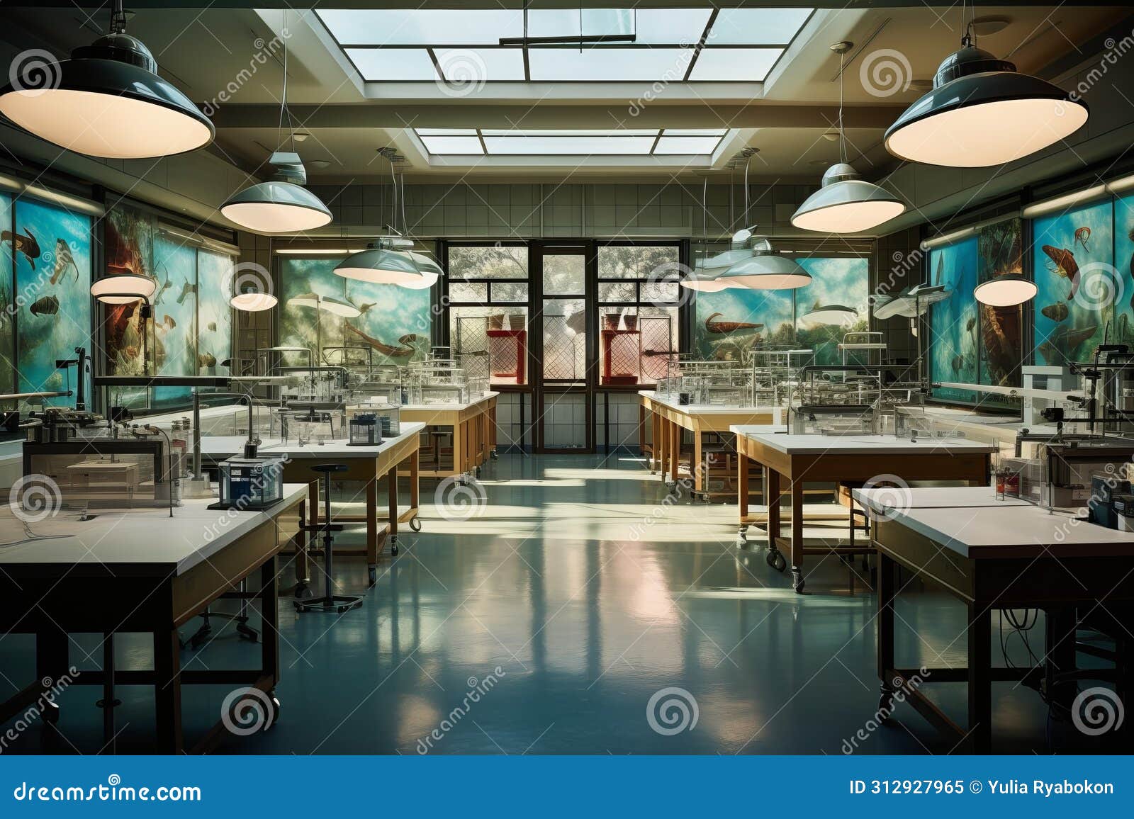 Innovative Futuristic Organic Laboratory. Generate Ai Stock ...