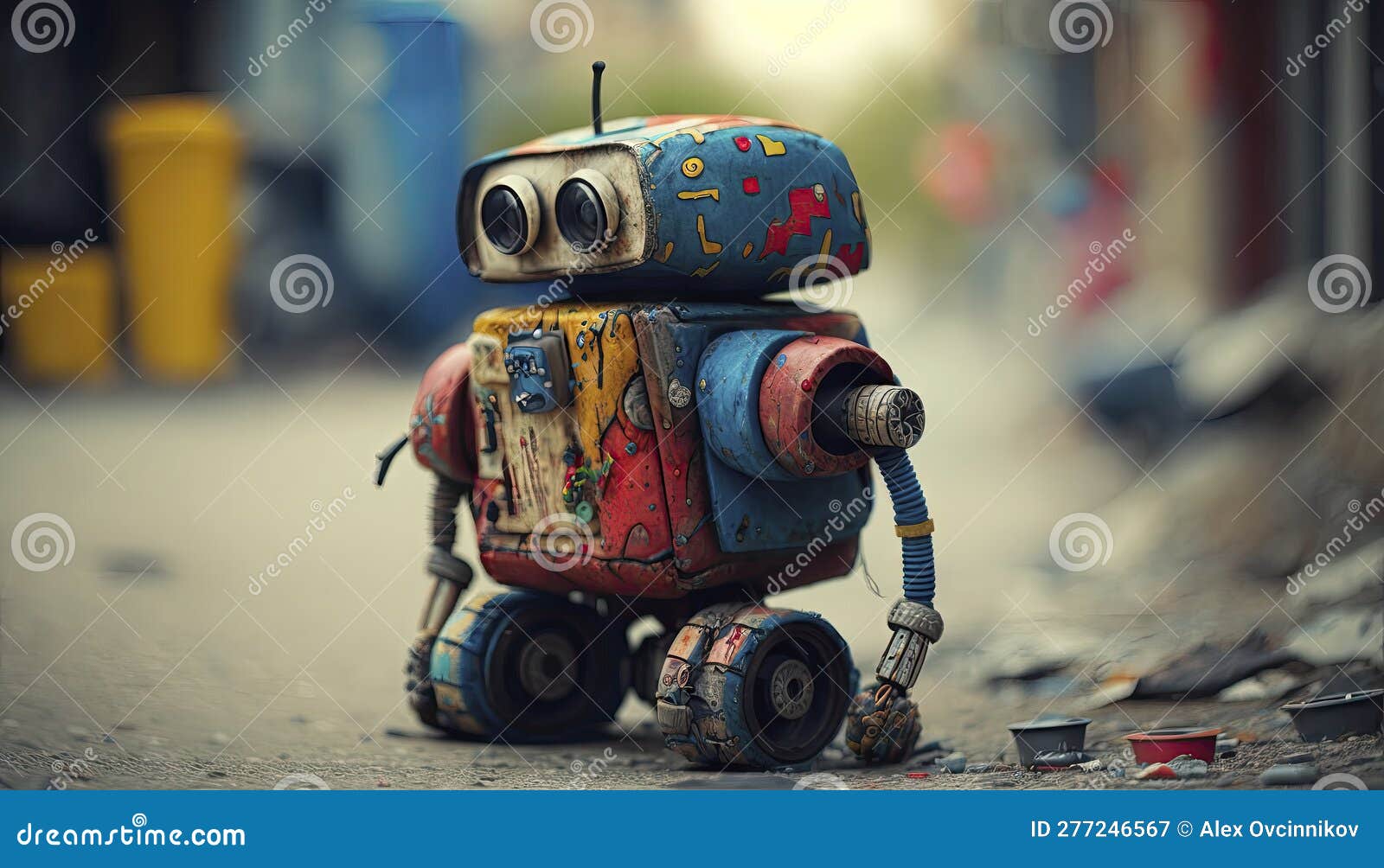 Innovative Google Colors Chatbot Robot Made from Junk. Perfect for Web ...