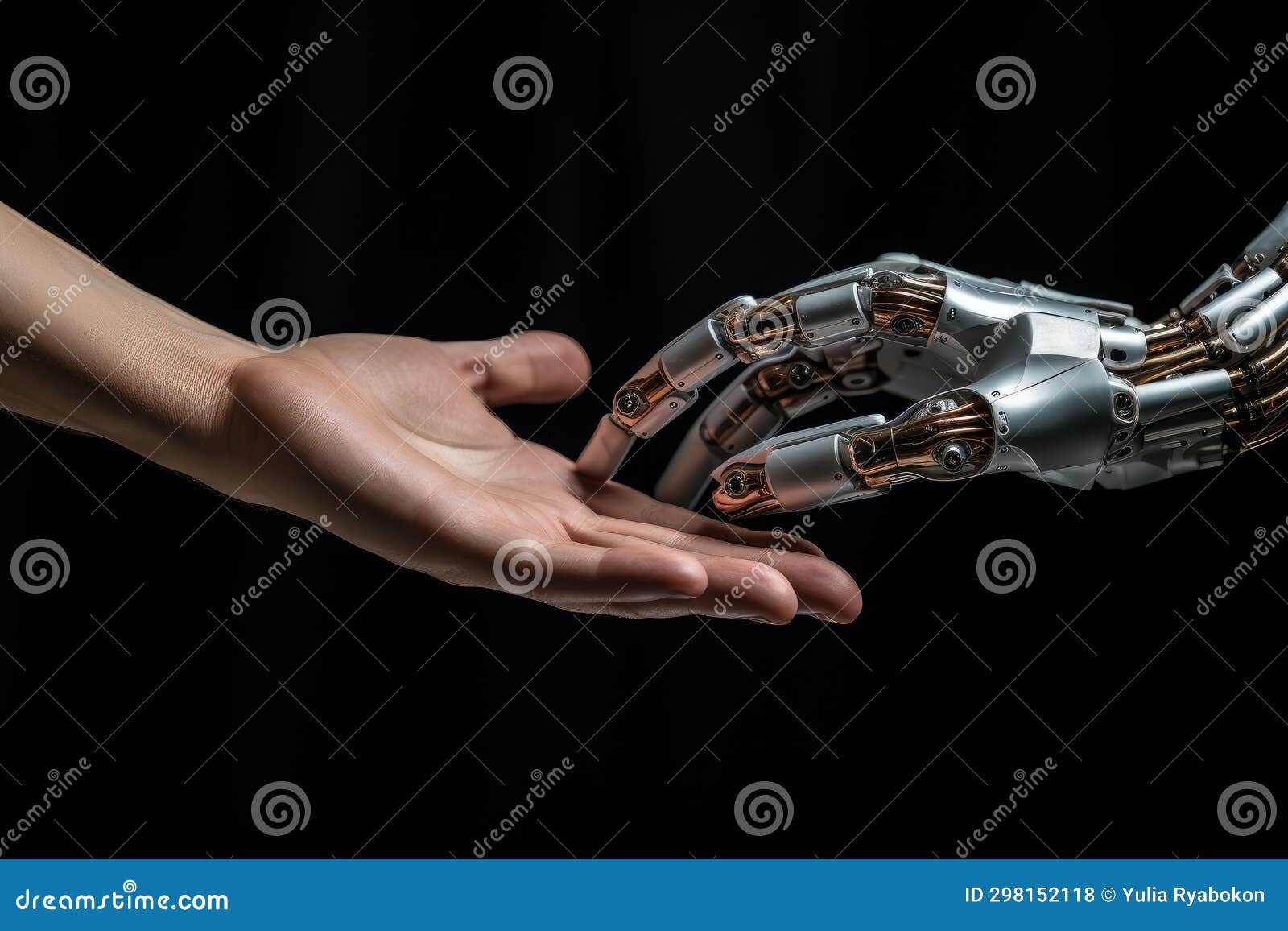 Innovative Hand Robot Human Touch. Generate Ai Stock Photo - Image of ...