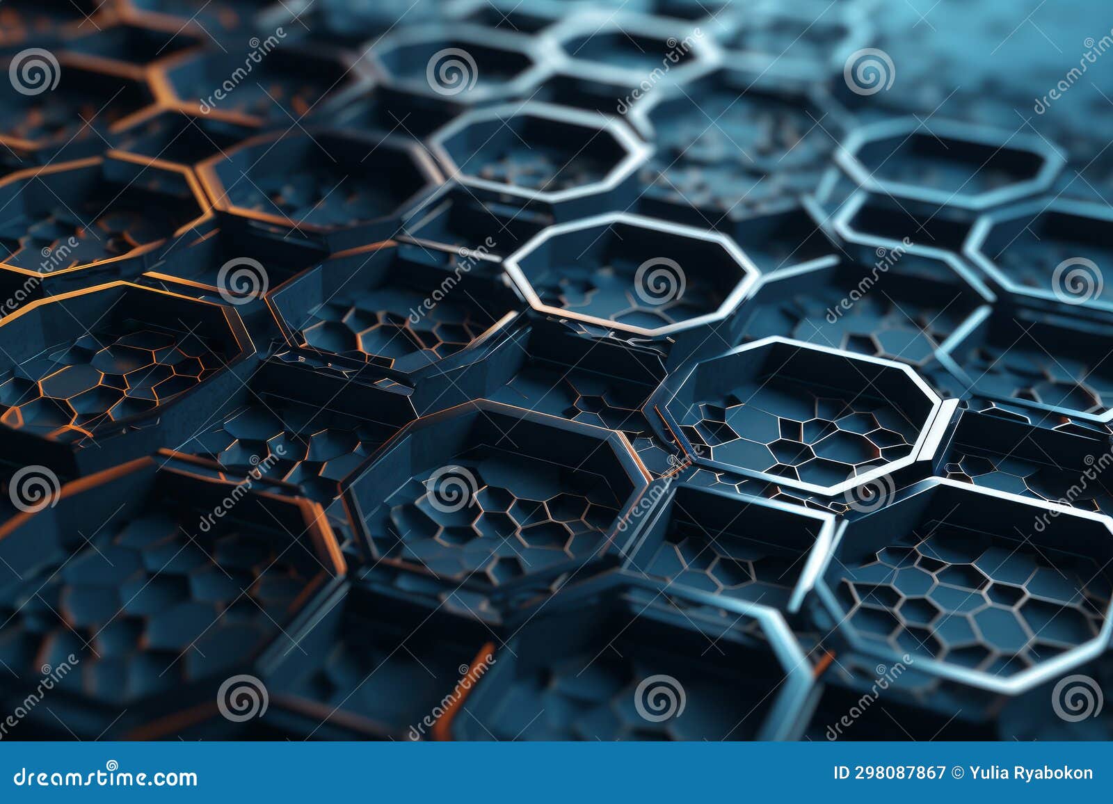 Innovative Hexagonal Nano Grid. Generate Ai Stock Image - Image of ...