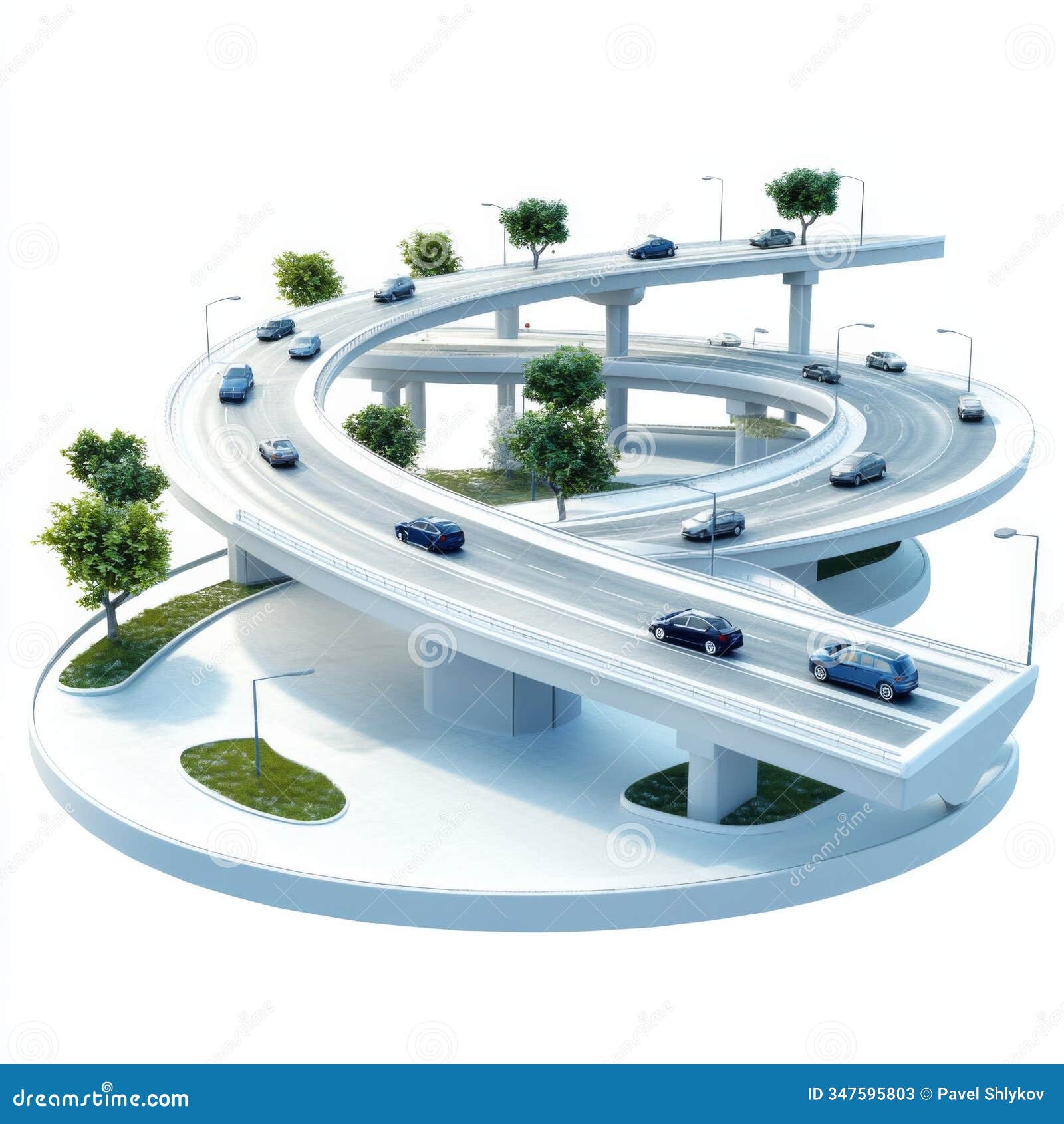 Innovative Highway Interchange Design Showing Multiple Lanes and ...