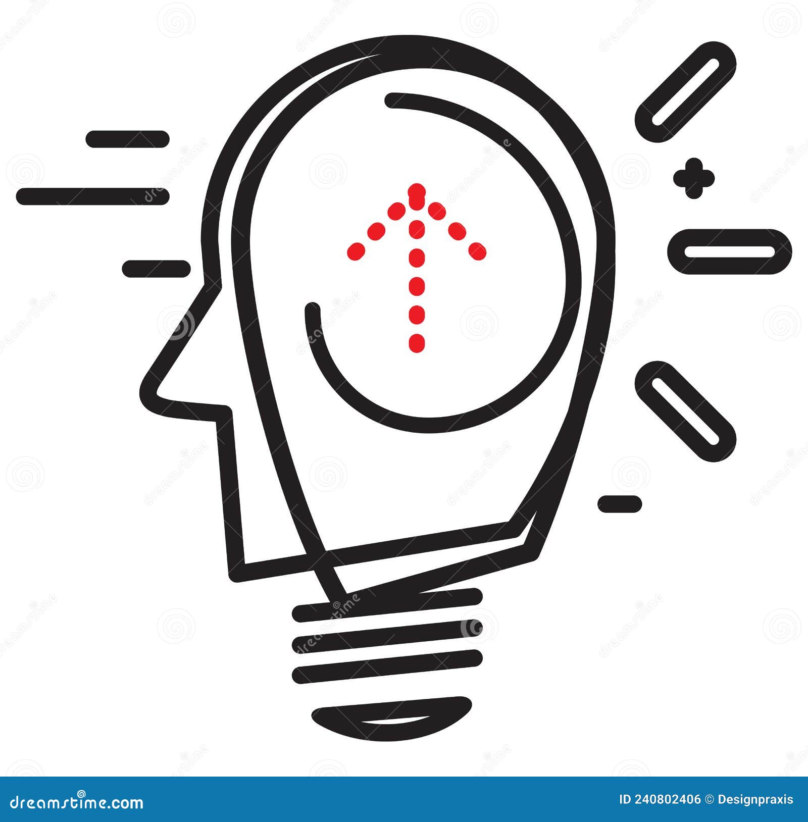 Innovative Human Head - Icon Stock Vector - Illustration of thinking ...