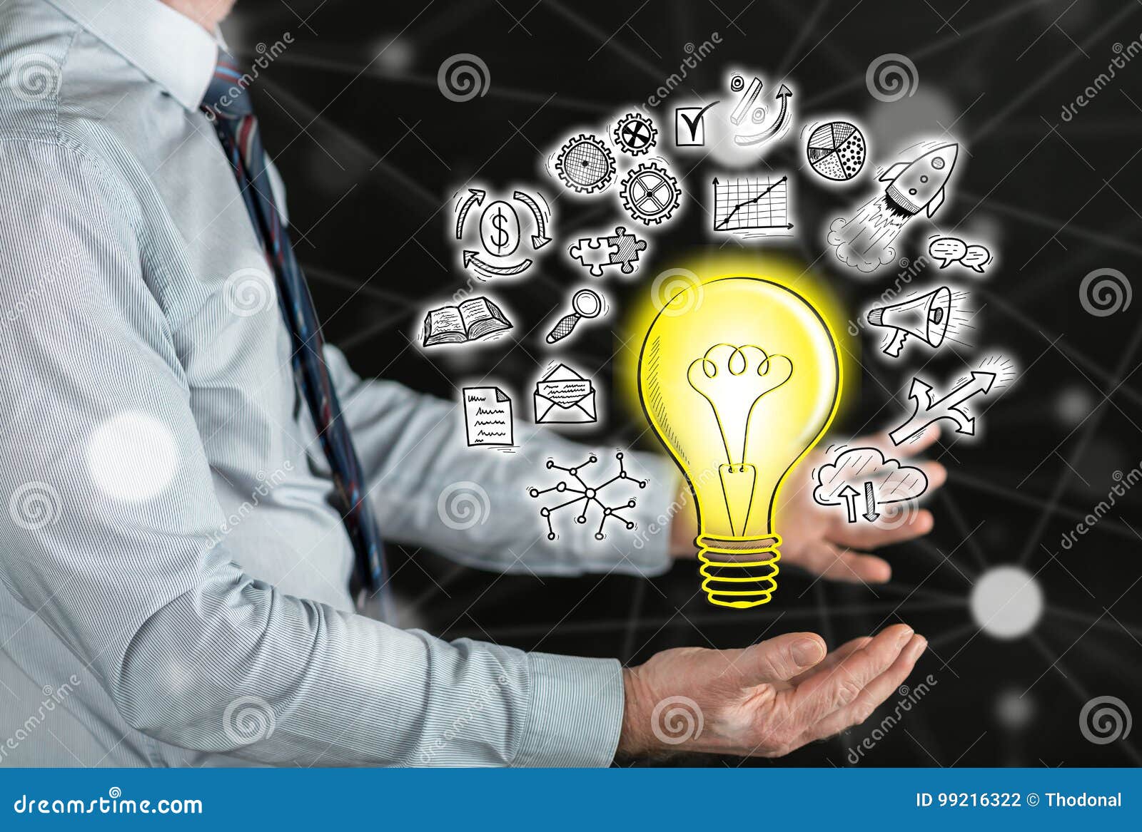 Concept of innovative idea stock photo. Image of light - 99216322