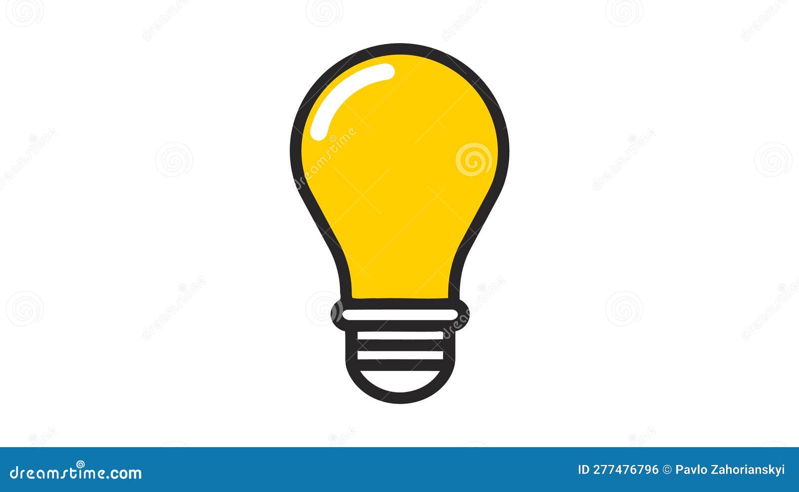 Innovative Idea Modern Stylish Icon with Light Bulb. Vector ...