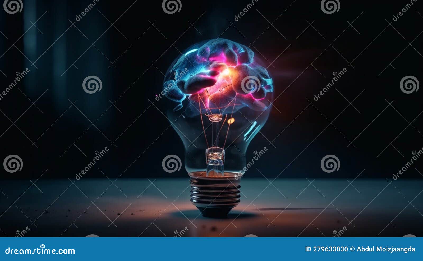 Innovative Idea Symbolized by Brain-integrated Bulb, Future Tech ...
