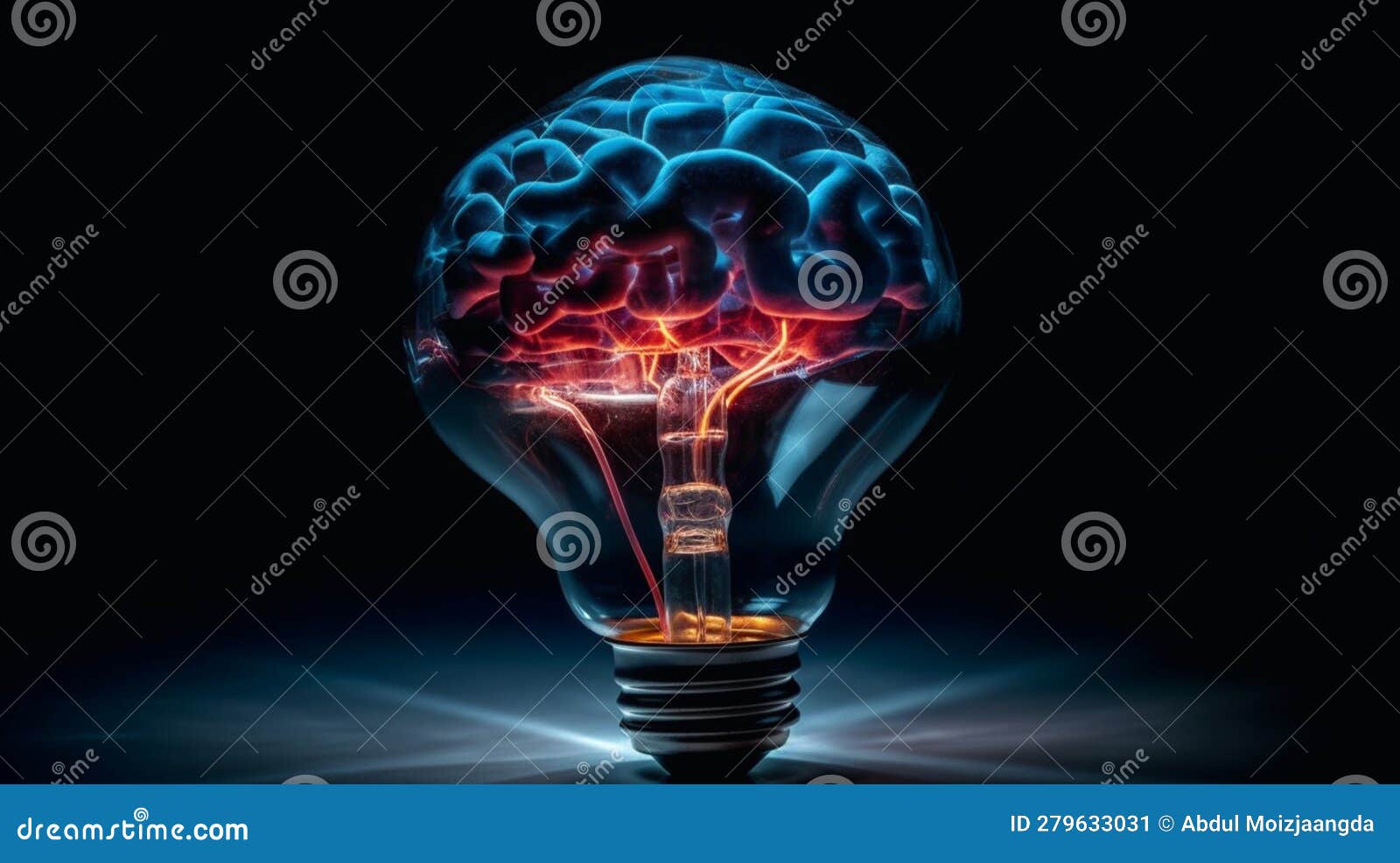 Innovative Idea Symbolized by Brain-integrated Bulb, Future Tech ...