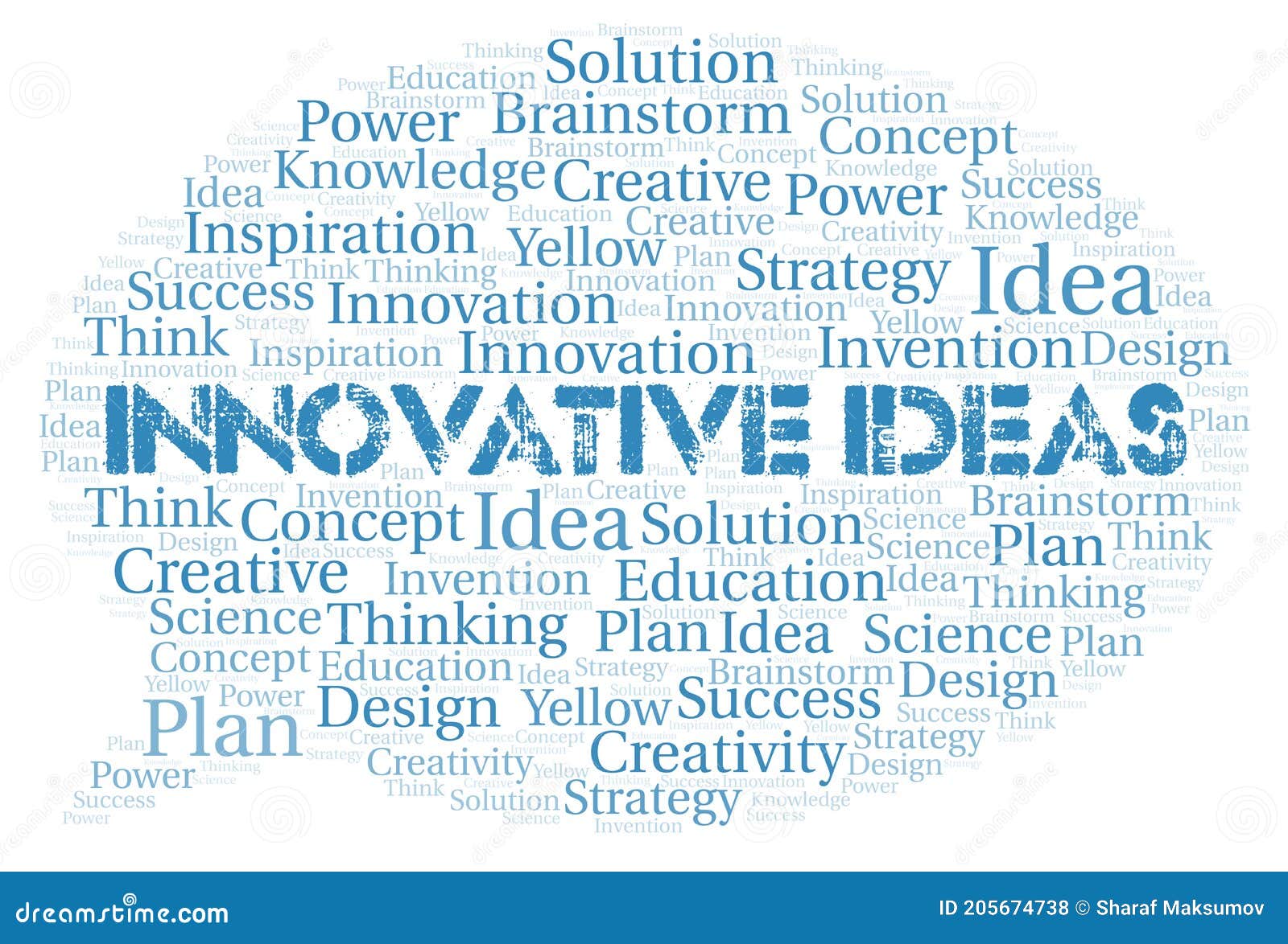 Innovative Ideas Word Cloud, Made With Text Only. Royalty-Free Stock ...