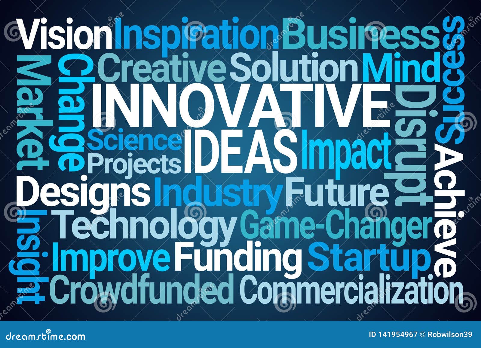 Innovative Ideas Word Cloud Stock Illustration - Illustration of ...