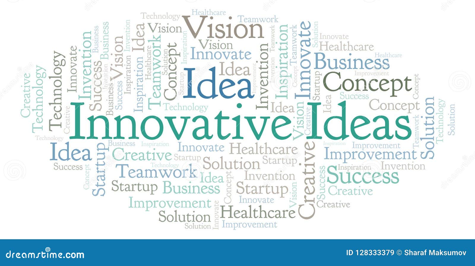 Innovative Ideas Word Cloud, Made with Text only. Stock Illustration ...