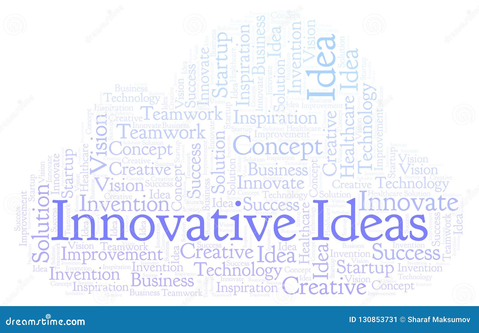Innovative Ideas Word Cloud, Made With Text Only. Stock Image ...