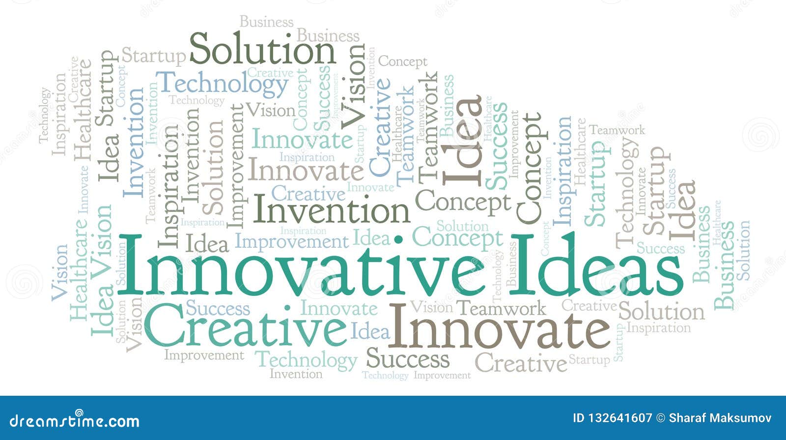 Innovative Ideas Word Cloud, Made with Text only Stock Illustration ...