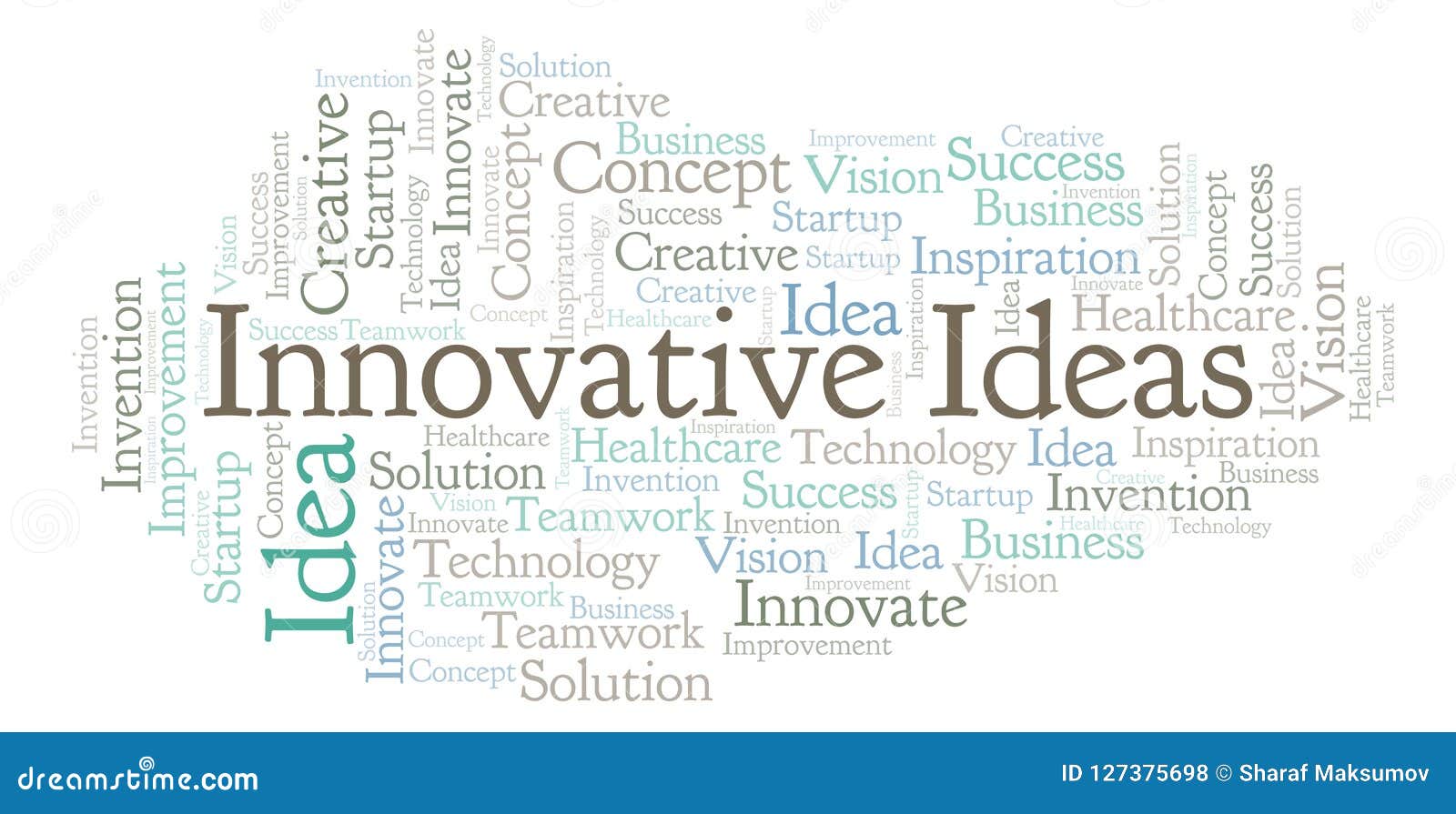 Innovative Ideas Word Cloud, Made with Text only. Stock Illustration ...