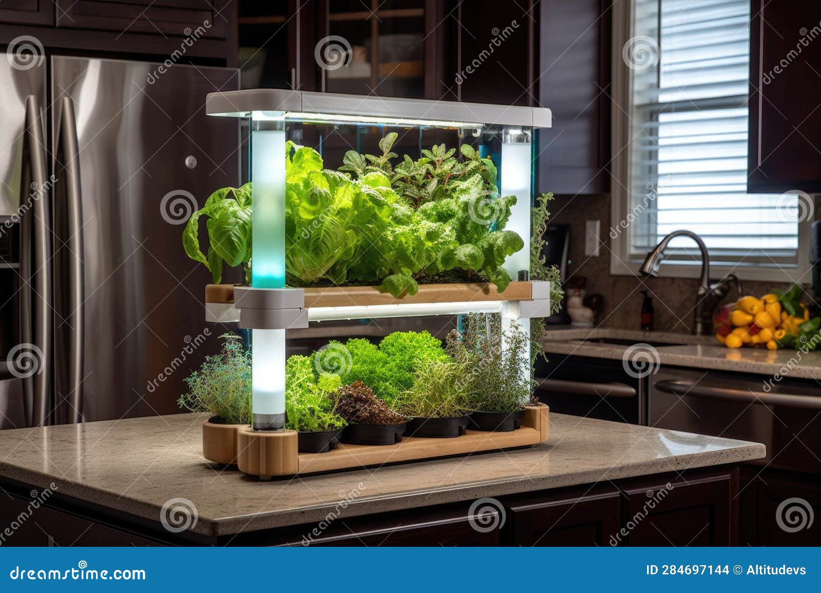Innovative Indoor Hydroponic Garden Setup with Technology Stock Photo ...
