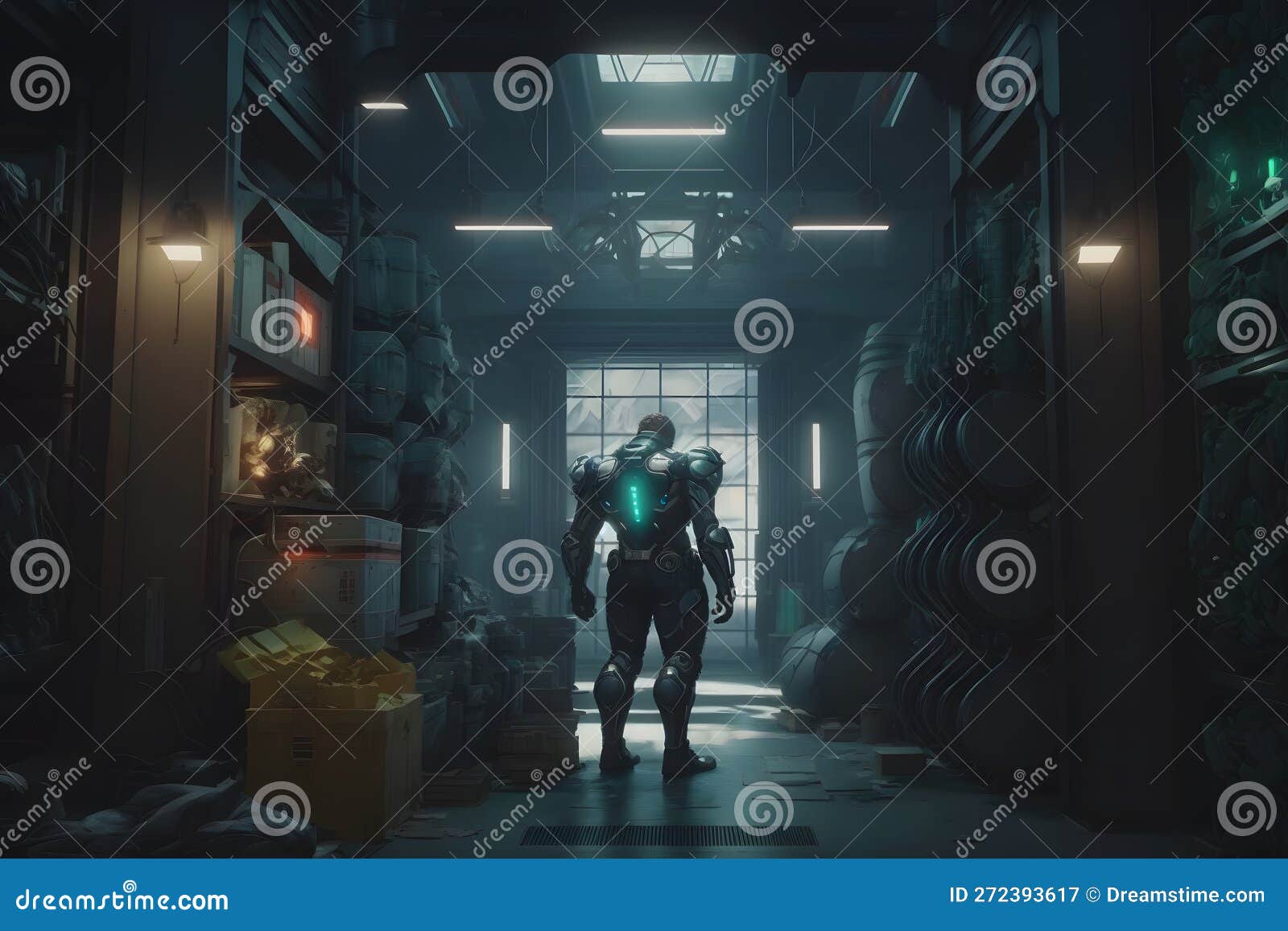 Innovative Industry Robot Working in Warehouse for Human Labor ...