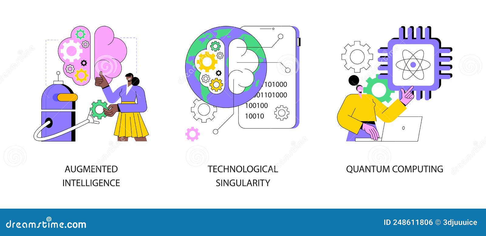 Innovative Information Technology Abstract Concept Vector Illustrations ...