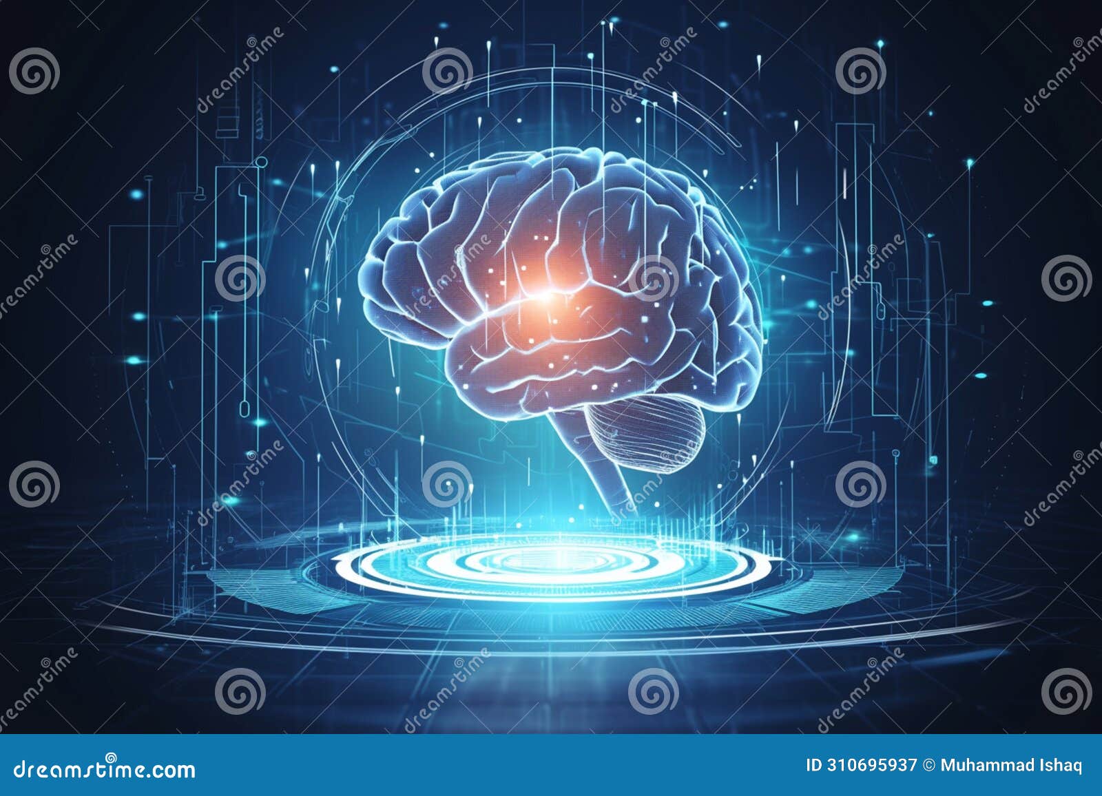 Innovative Intelligence Artificial Intelligence Depicted through Brain ...