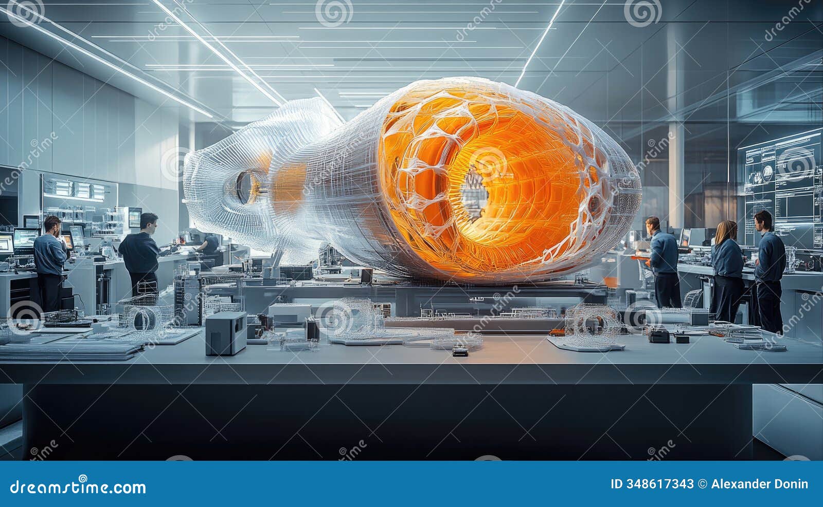 Innovative Jet Engine Model In Lab Royalty-Free Stock Photo ...