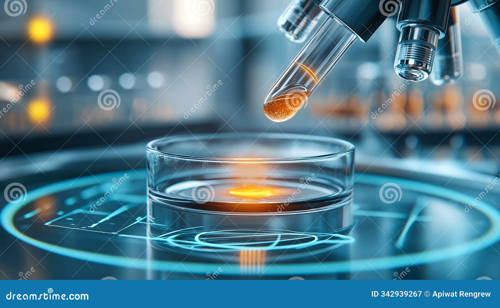 Innovative Laboratory Setup Featuring Microscope and Test Tube Dropping ...