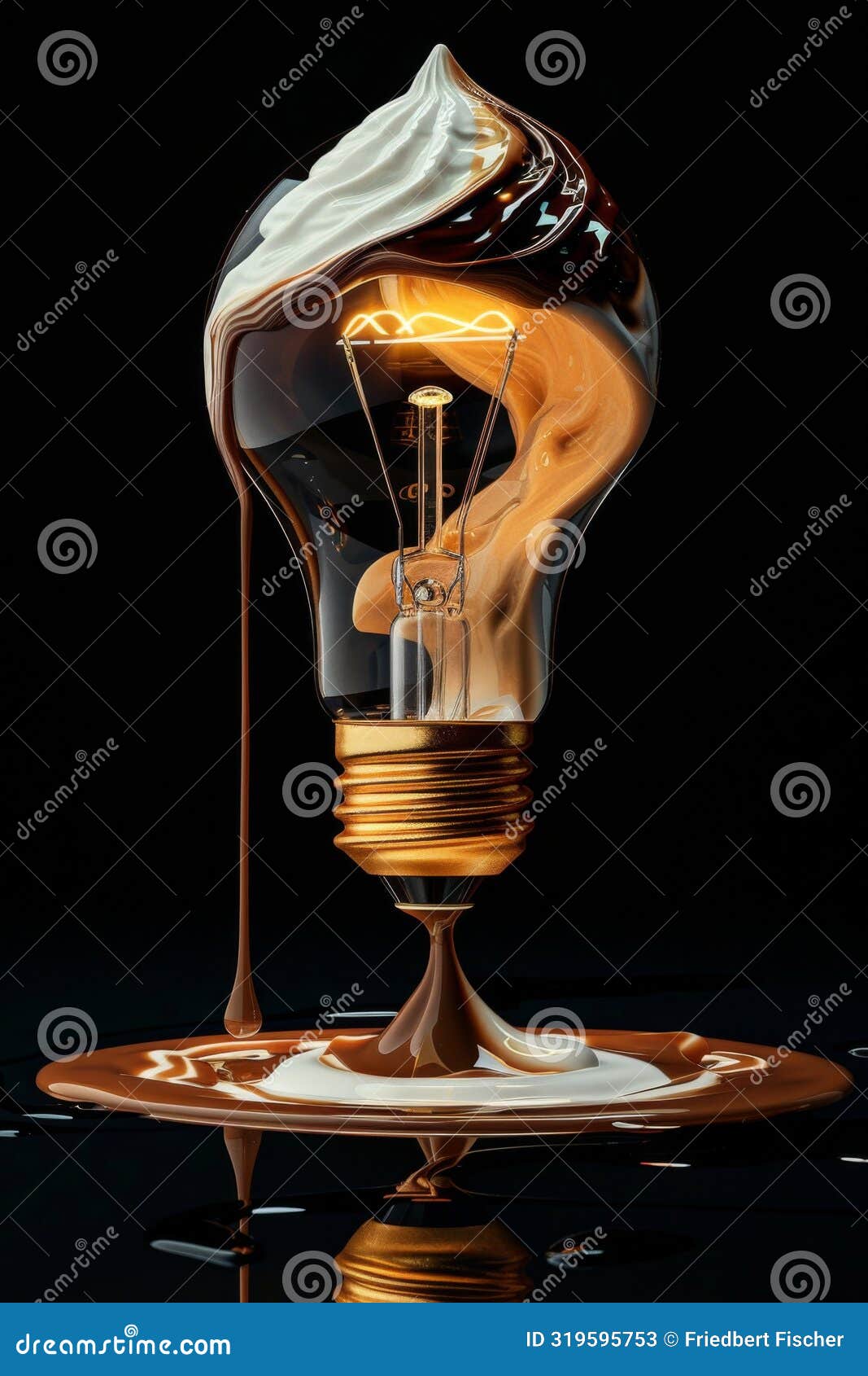 Innovative Light Bulb Artwork with Creative Paint Splash , Modern ...