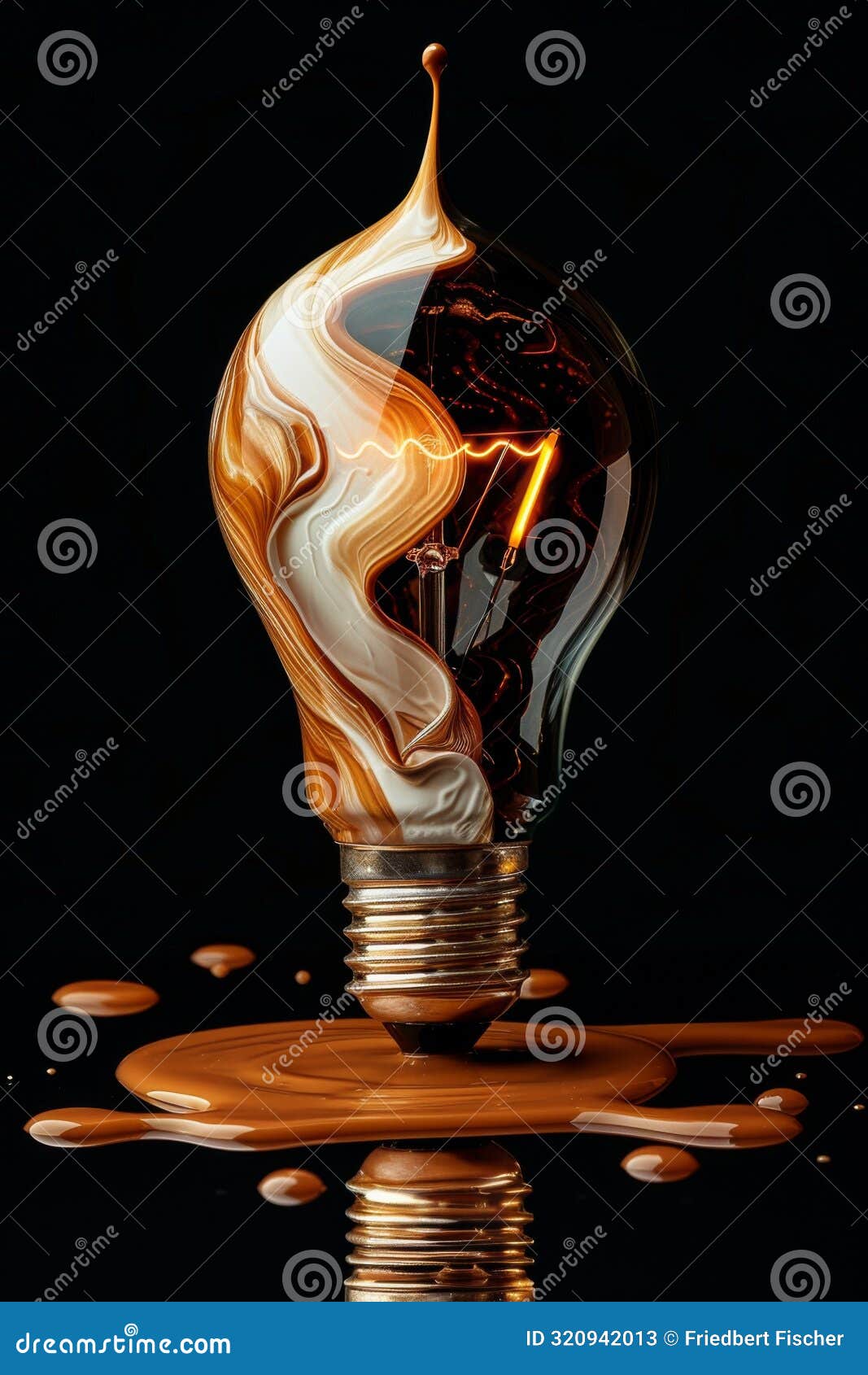 Innovative Light Bulb Artwork with Creative Paint Splash , Modern ...