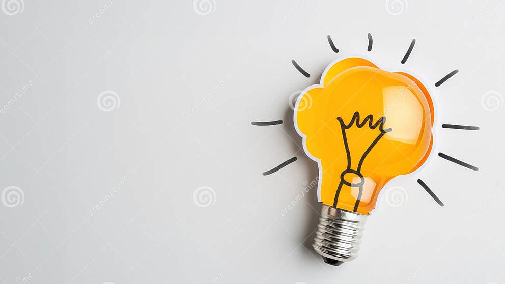 Innovative Light Bulb with a Creative Design Stock Illustration ...