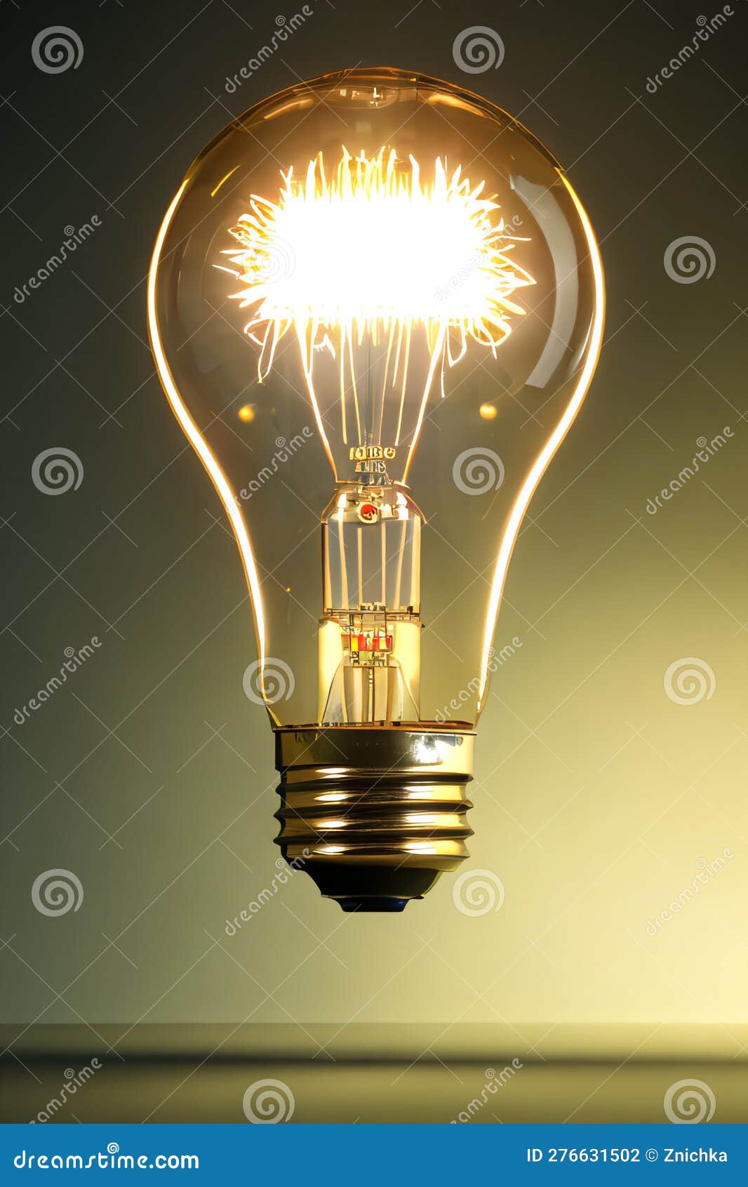 An Innovative Light Bulb, Ready To Explode with Energy Stock ...