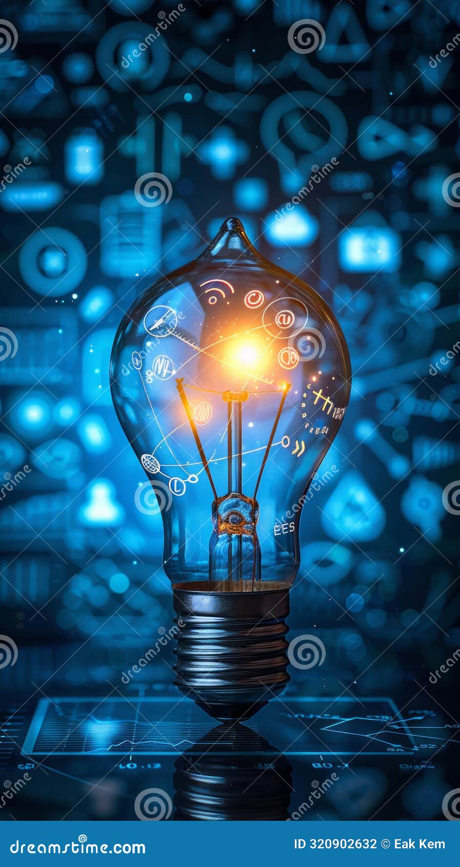 Creativity And Invention Symbolized By A Lightbulb Stock Photography ...
