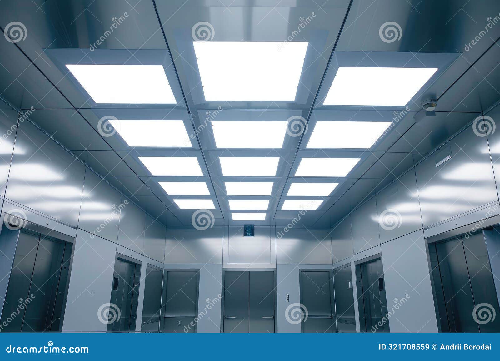 Innovative Lighting Solutions for Cleanroom Ceilings. Stock ...