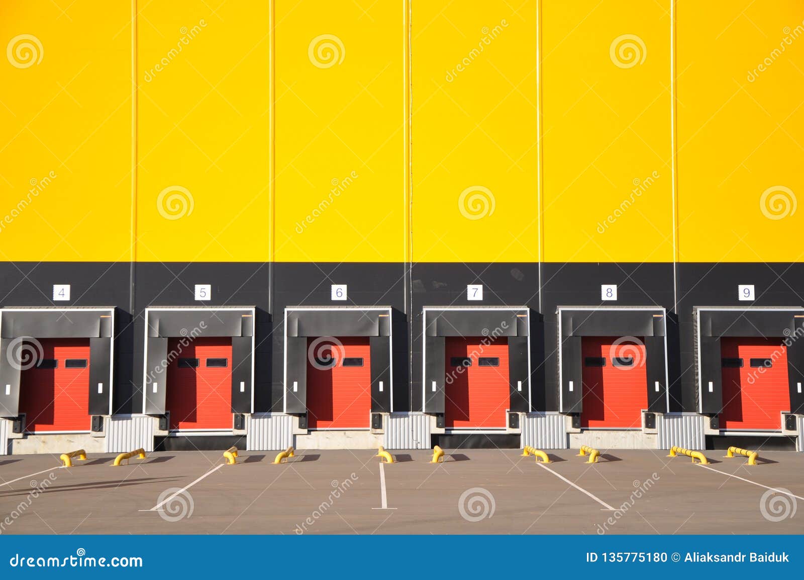 Innovative Logistic Warehouse Complex. Stock Photo - Image of garage ...