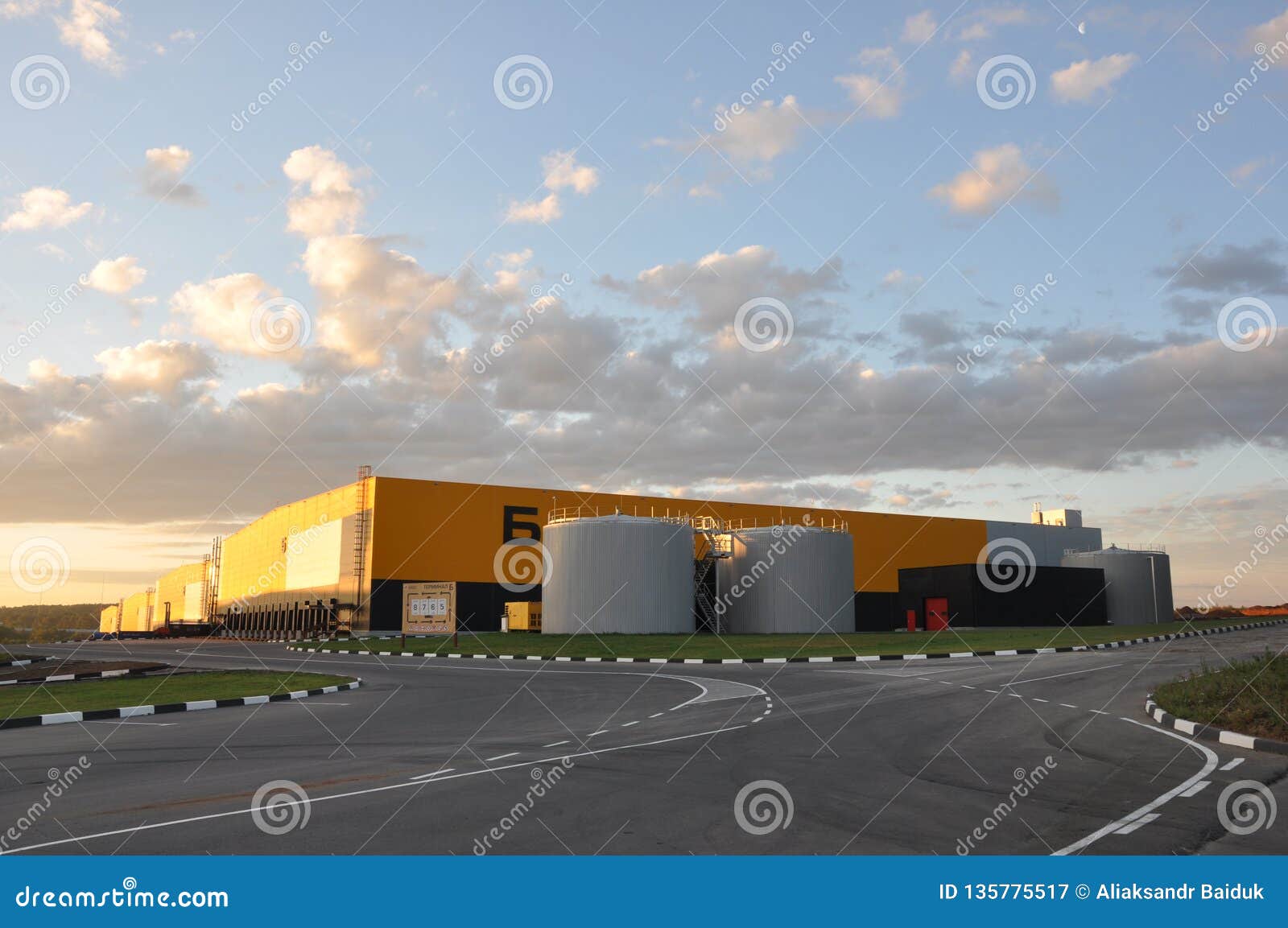 Innovative Logistic Warehouse Complex. Stock Image - Image of factory ...