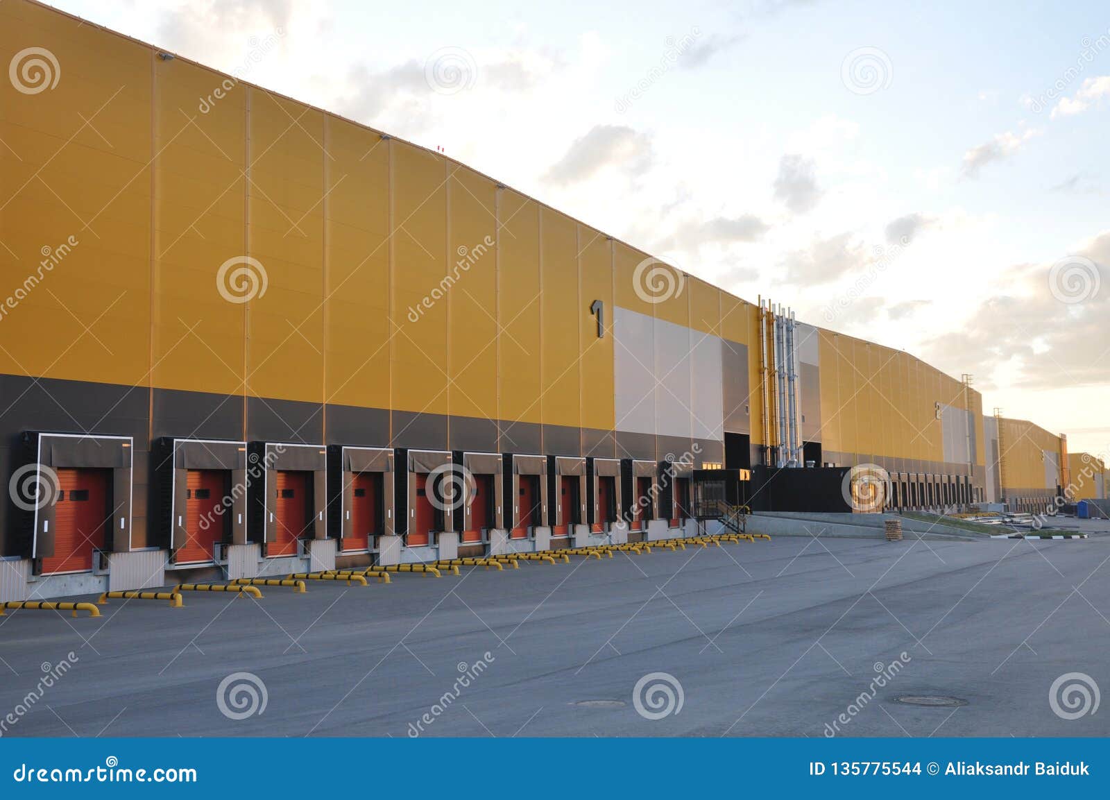 Innovative Logistic Warehouse Complex. Stock Photo - Image of garage ...