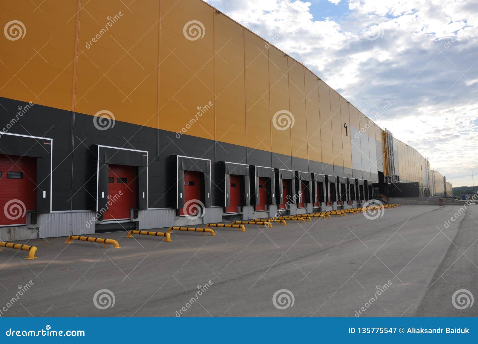 Innovative Logistic Warehouse Complex. Stock Image - Image of floor ...