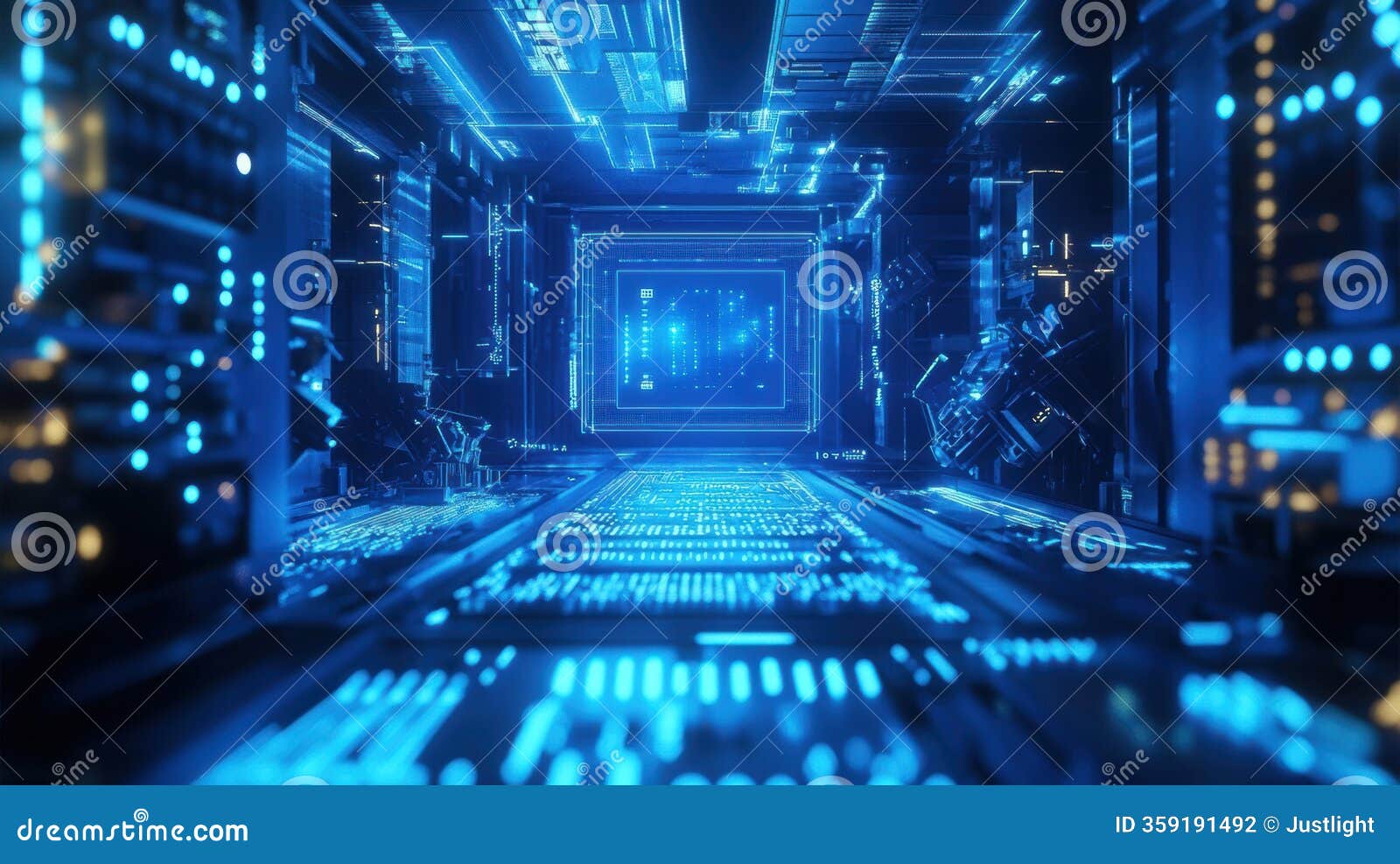 Innovative Manufacturing Process Creating Futuristic Cpu in High Tech ...