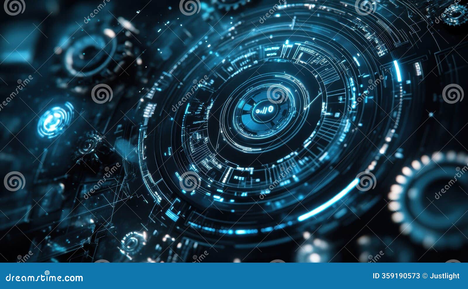 Innovative Manufacturing Process with Futuristic Hud Interface ...