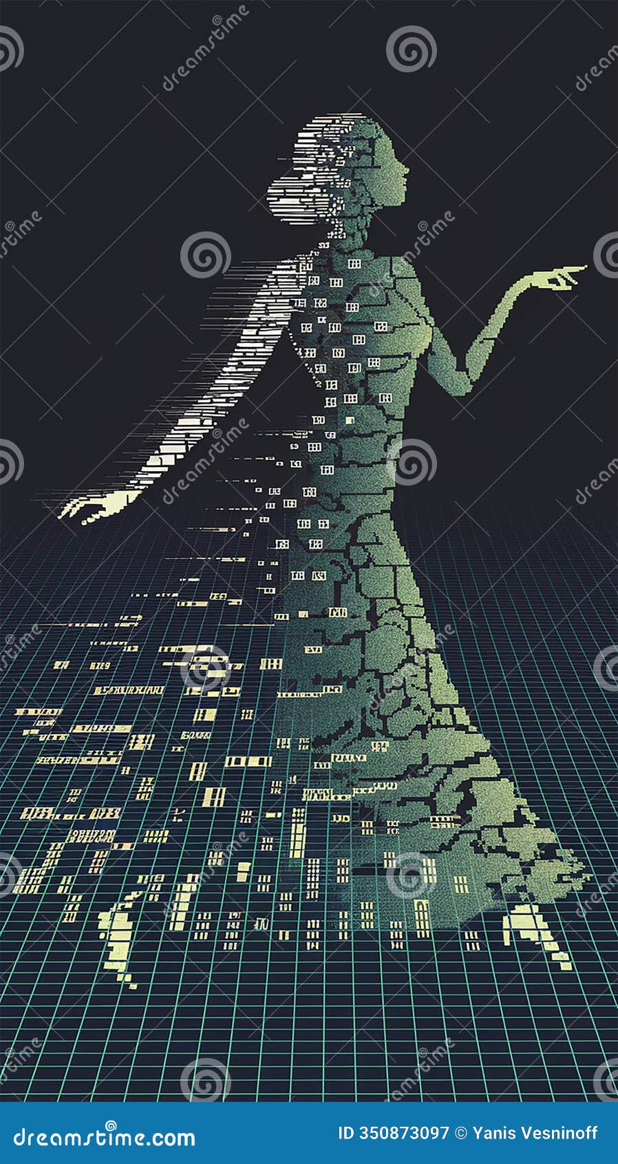 A Woman S Silhouette is Meticulously Crafted from the Ever-evolving ...