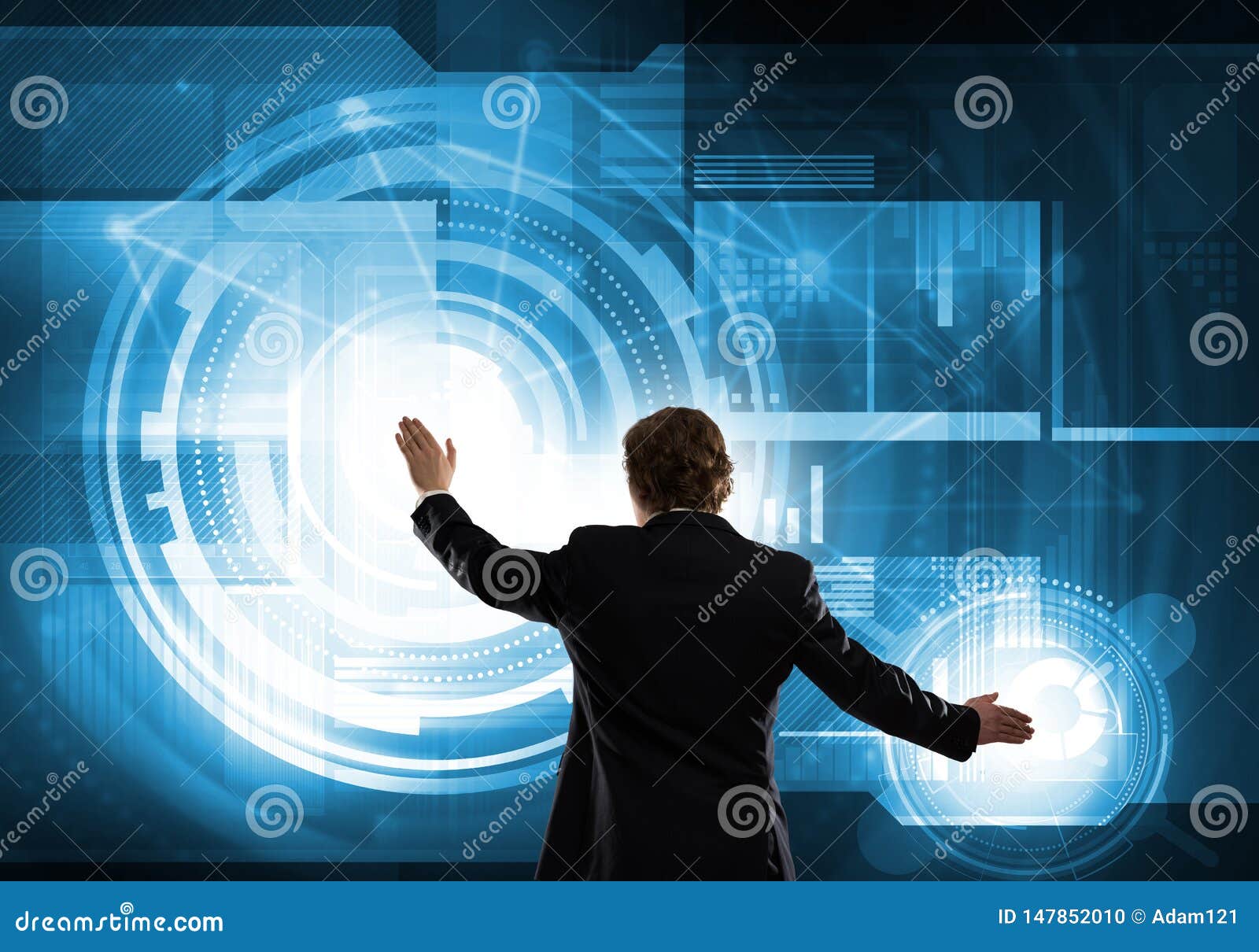 Innovative Media Technologies Stock Photo - Image of businessman ...