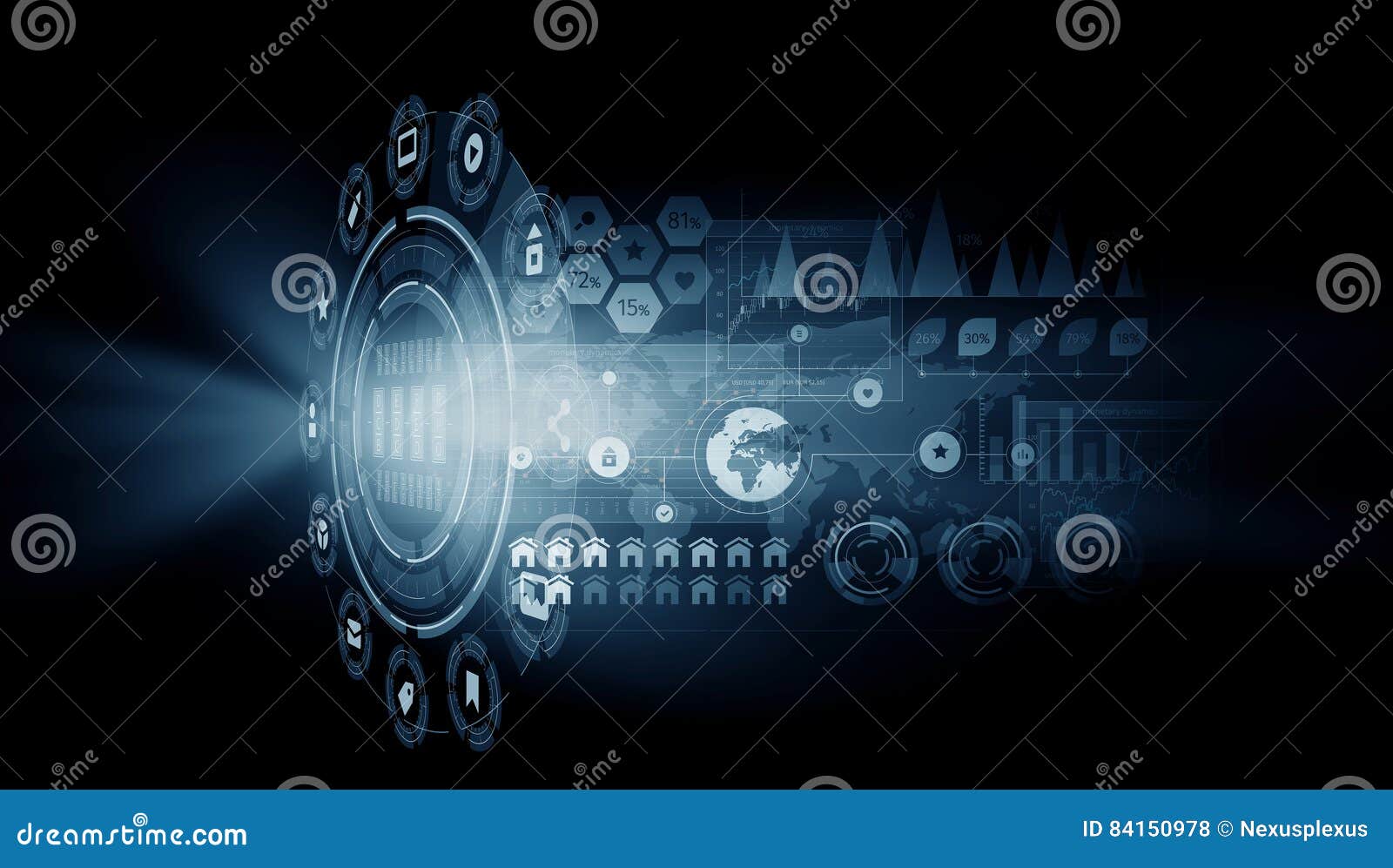 Innovative Media Technologies . Mixed Media Stock Illustration ...