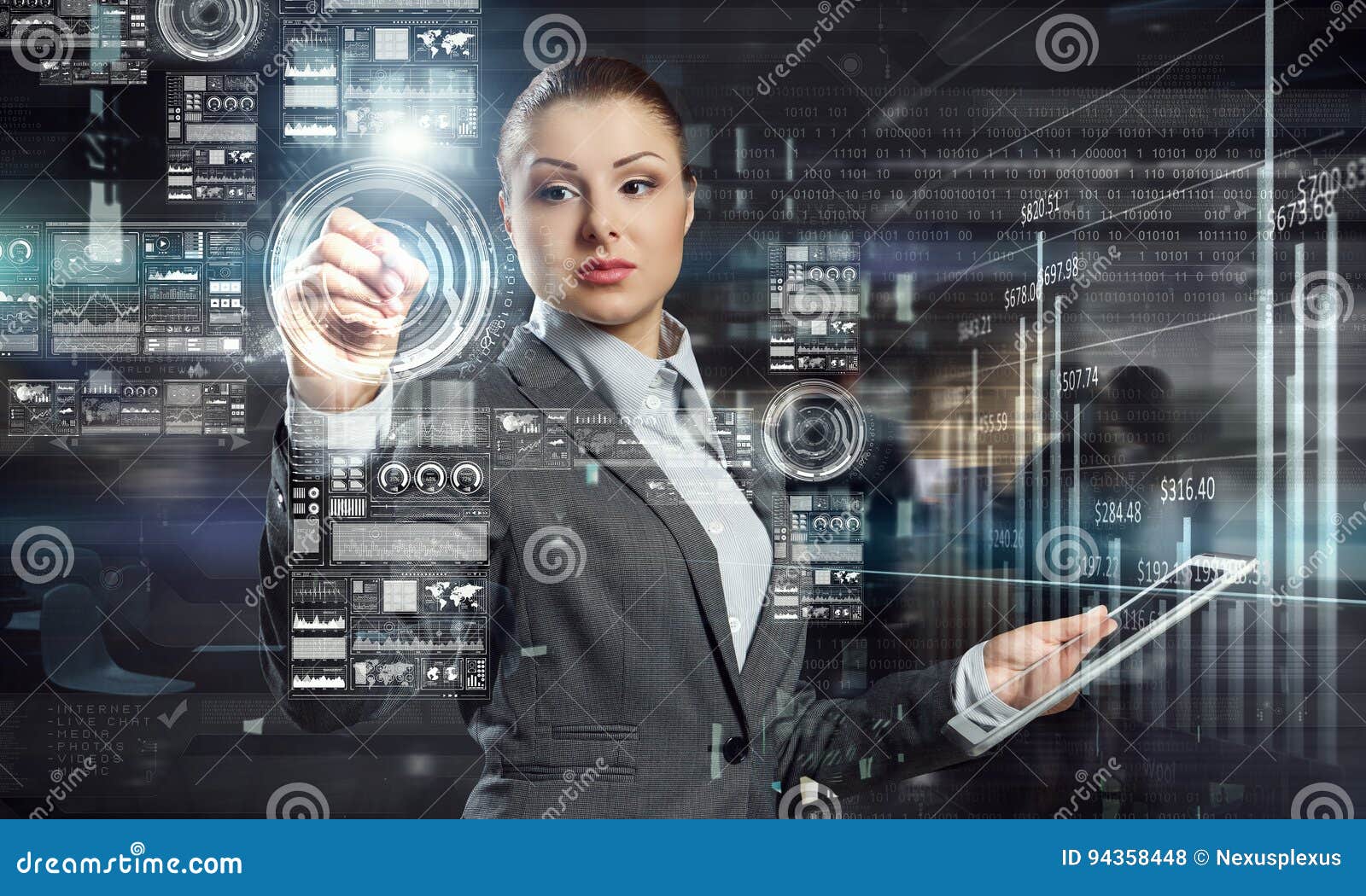 Innovative Media Technologies in Use Stock Photo - Image of computer ...