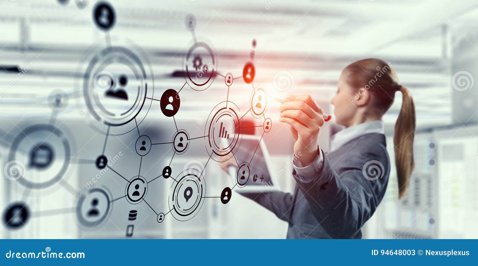 Innovative Media Technologies in Use Stock Image - Image of draw ...