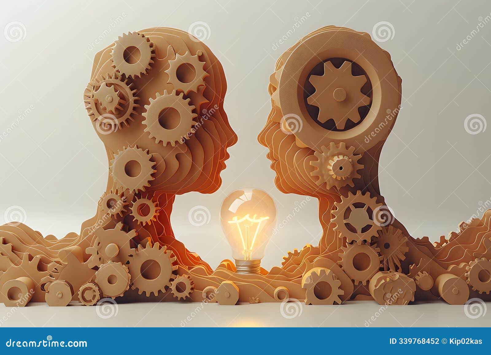 Mindset Technology Pinky Brain Logo Vector Illustration | CartoonDealer ...