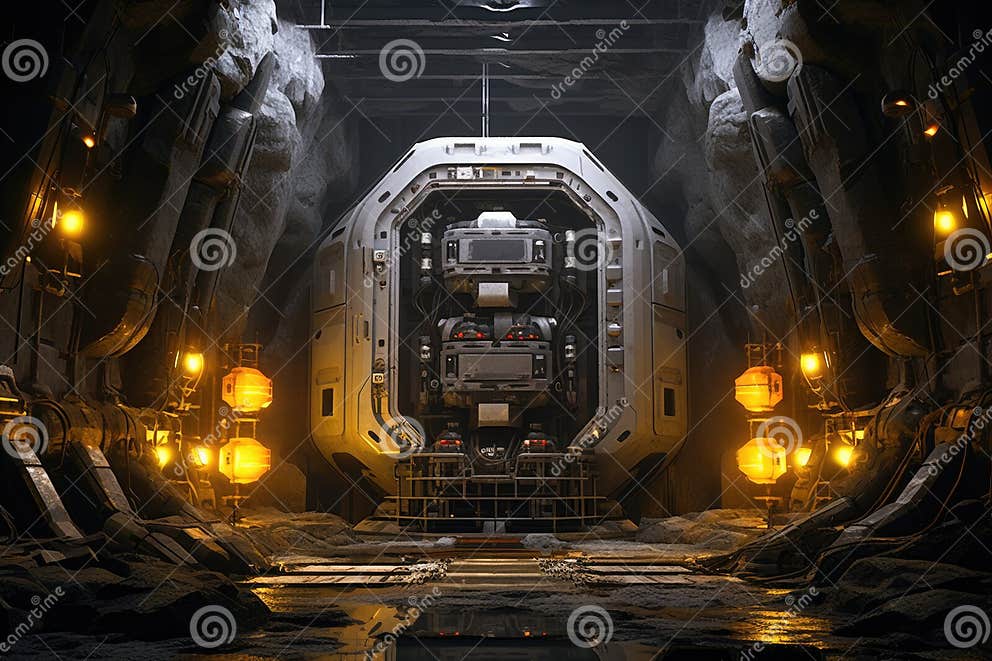 Innovative Nuclear Battery Design in a Sci-fi Environment Stock ...