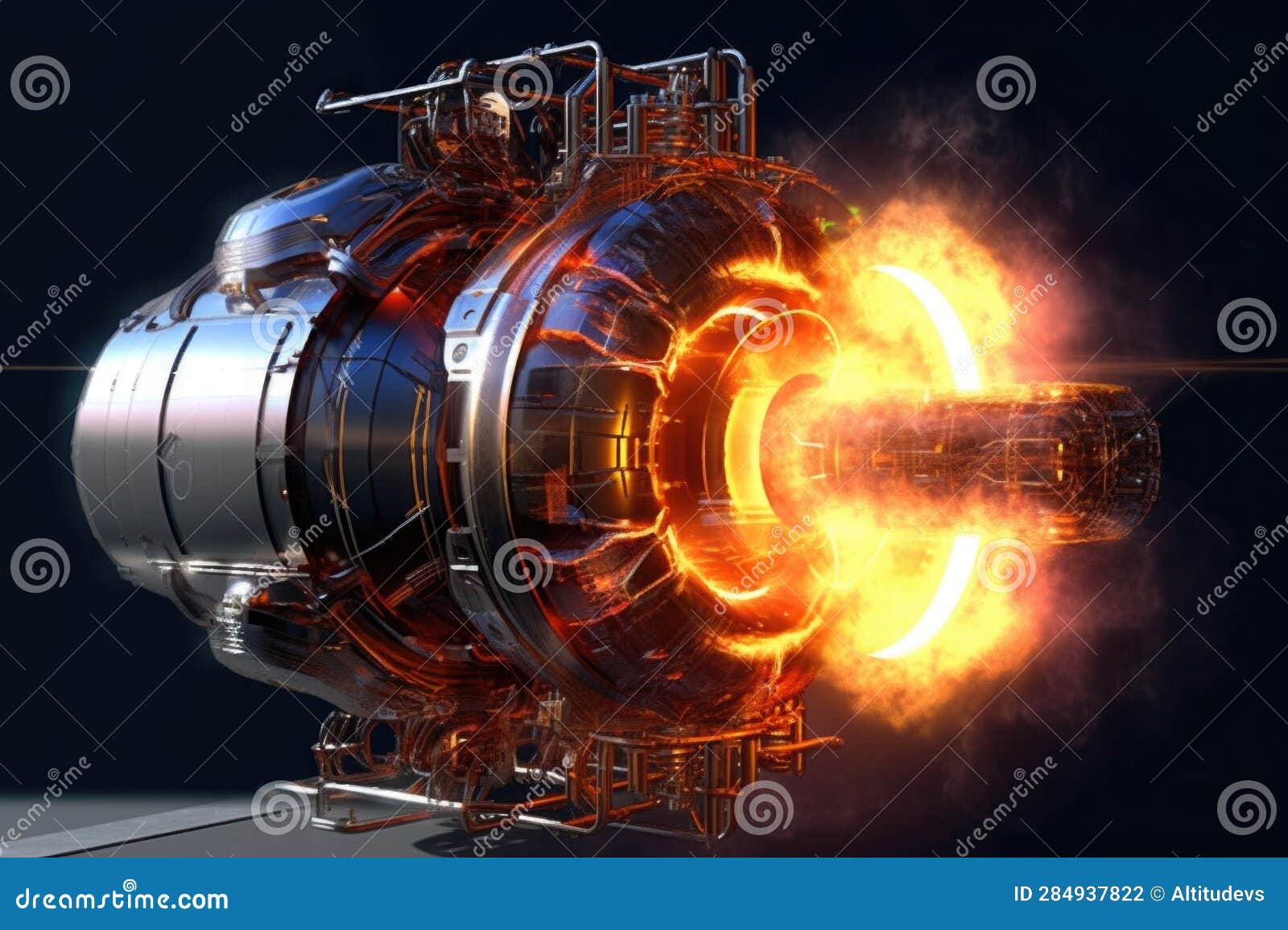 Plasma Propulsion System With Electric Discharge Stock Photography ...