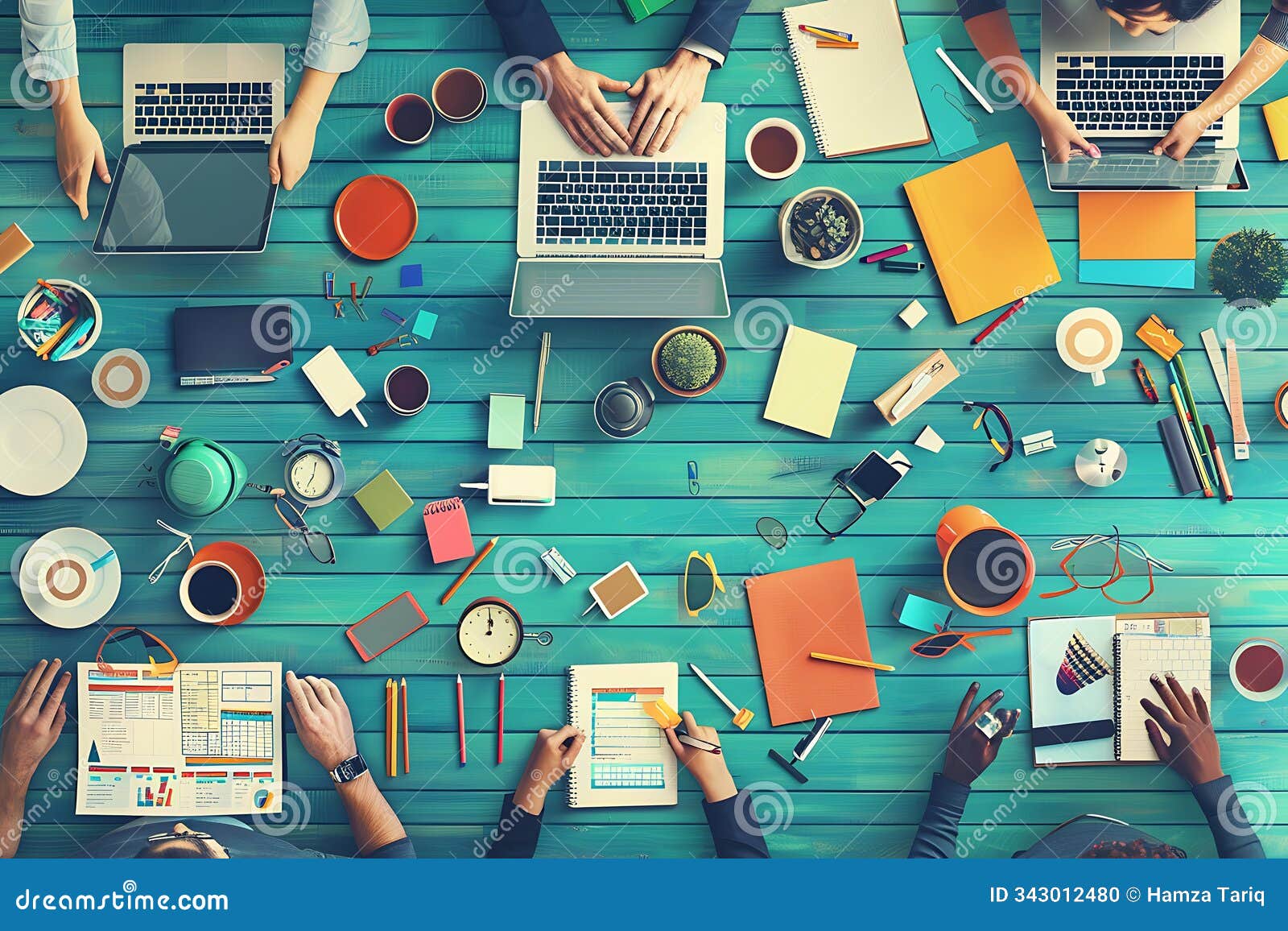 Innovative Objects Surround the Office Team in this Creative Poster ...