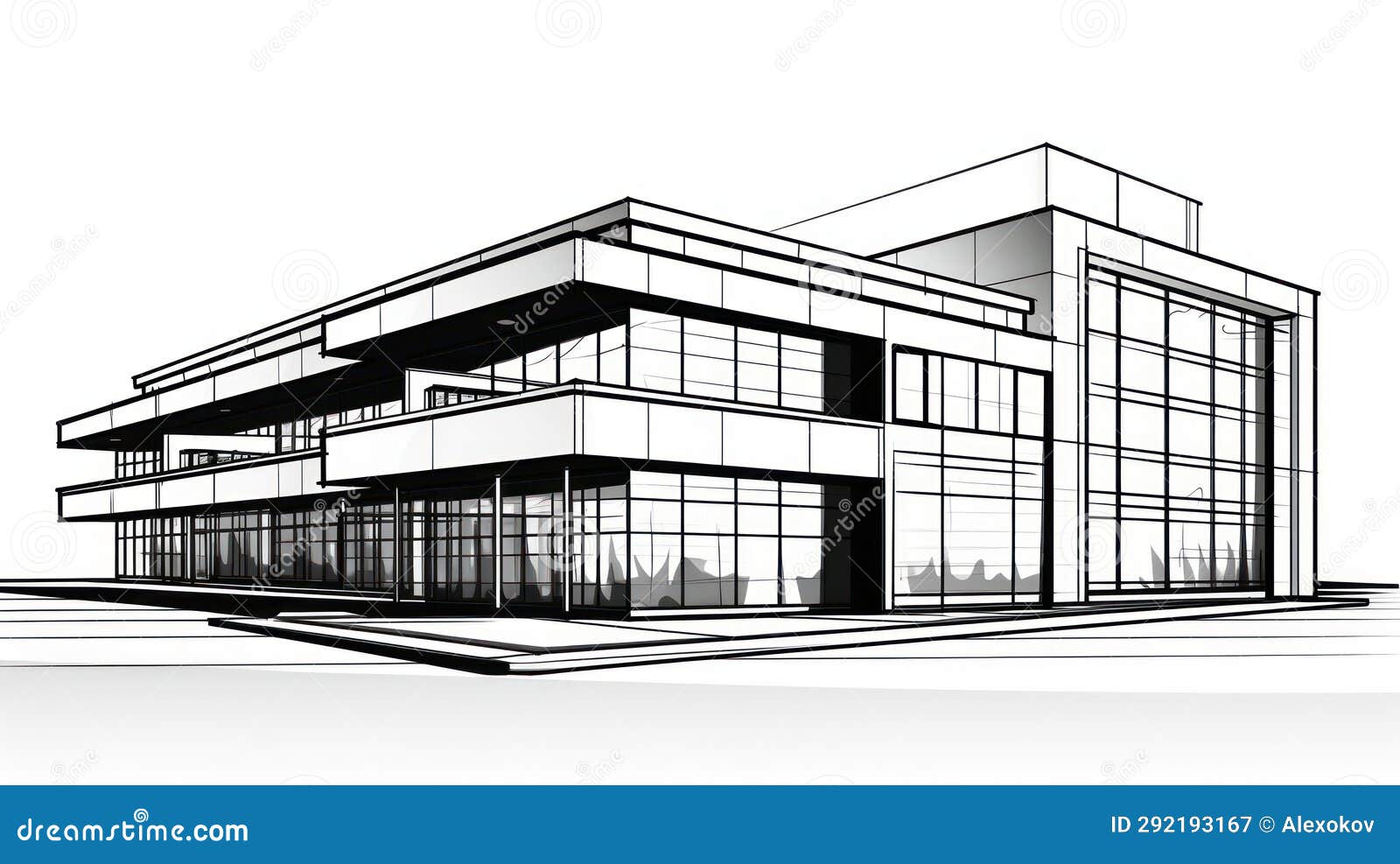 Innovative Office Building with Reflective Windows AI Generated Stock ...