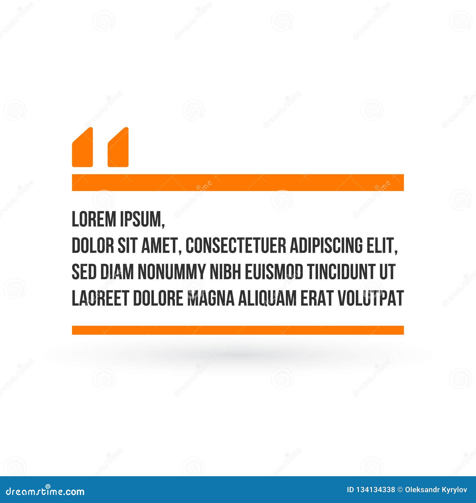 Innovative Orange Quotation Template With Quotes. Creative Vector ...