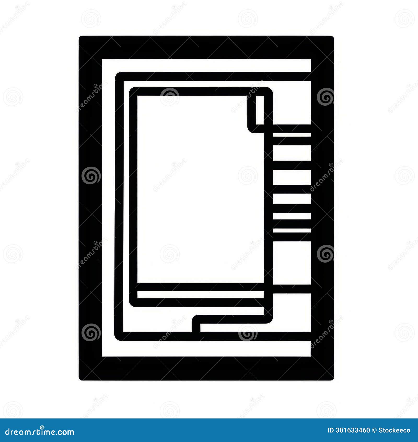Innovative Page Design: Rectangular Window with Line Icon Stock ...
