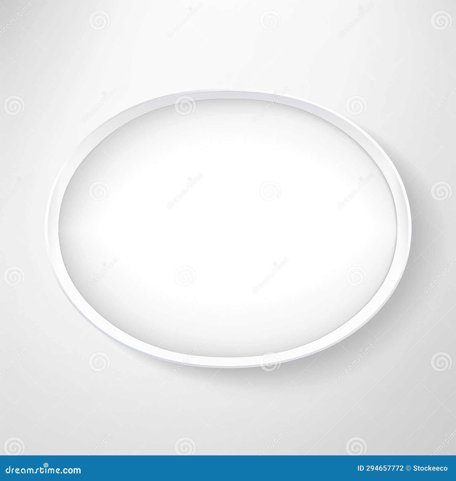 Innovative Page Design White Oval Object on Grey Background Stock ...