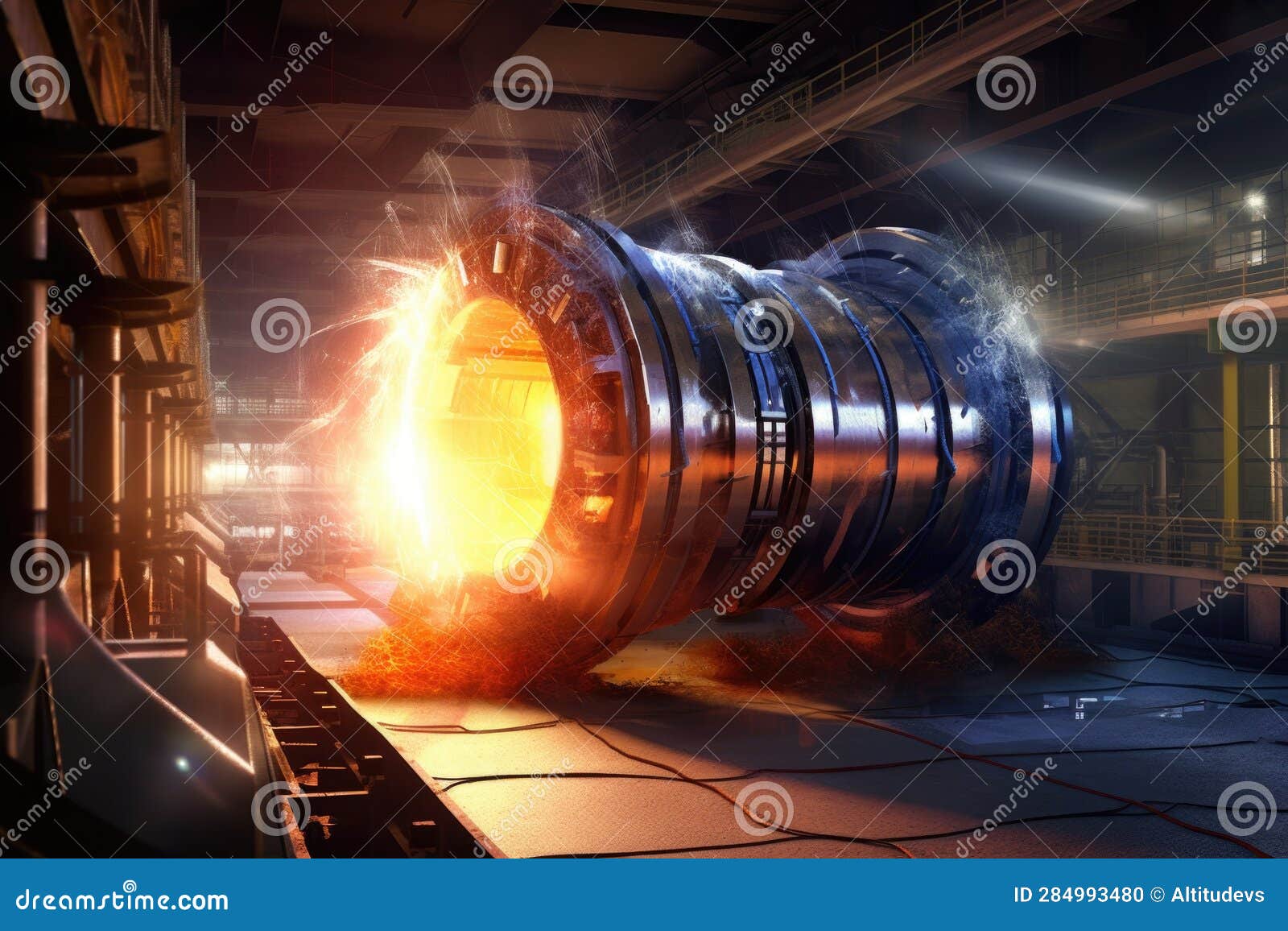 Innovative Particle Accelerator Technology Stock Illustration ...